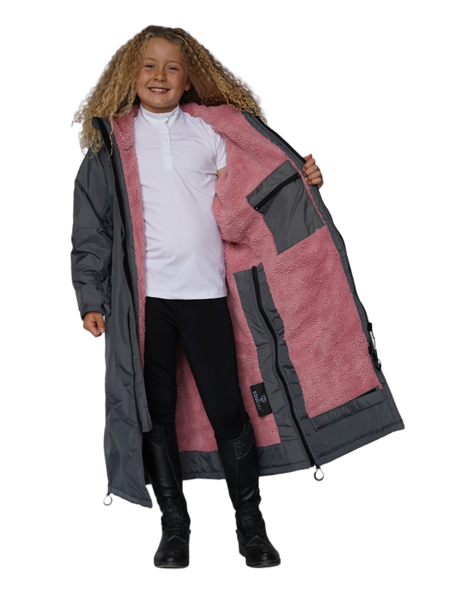 Original Children's | Thick Fleece | Grey/Pale Pink – EQUIDRY